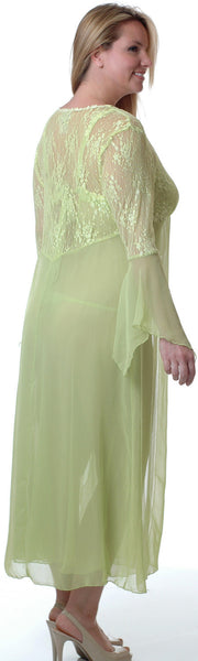 Women's Plus Size Chiffon Fitted Long Robe #3059X – shirleymccoycouture