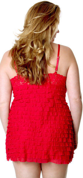Women's Plus Size Ruffled Chemise #4092X (1x-3x) – shirleymccoycouture
